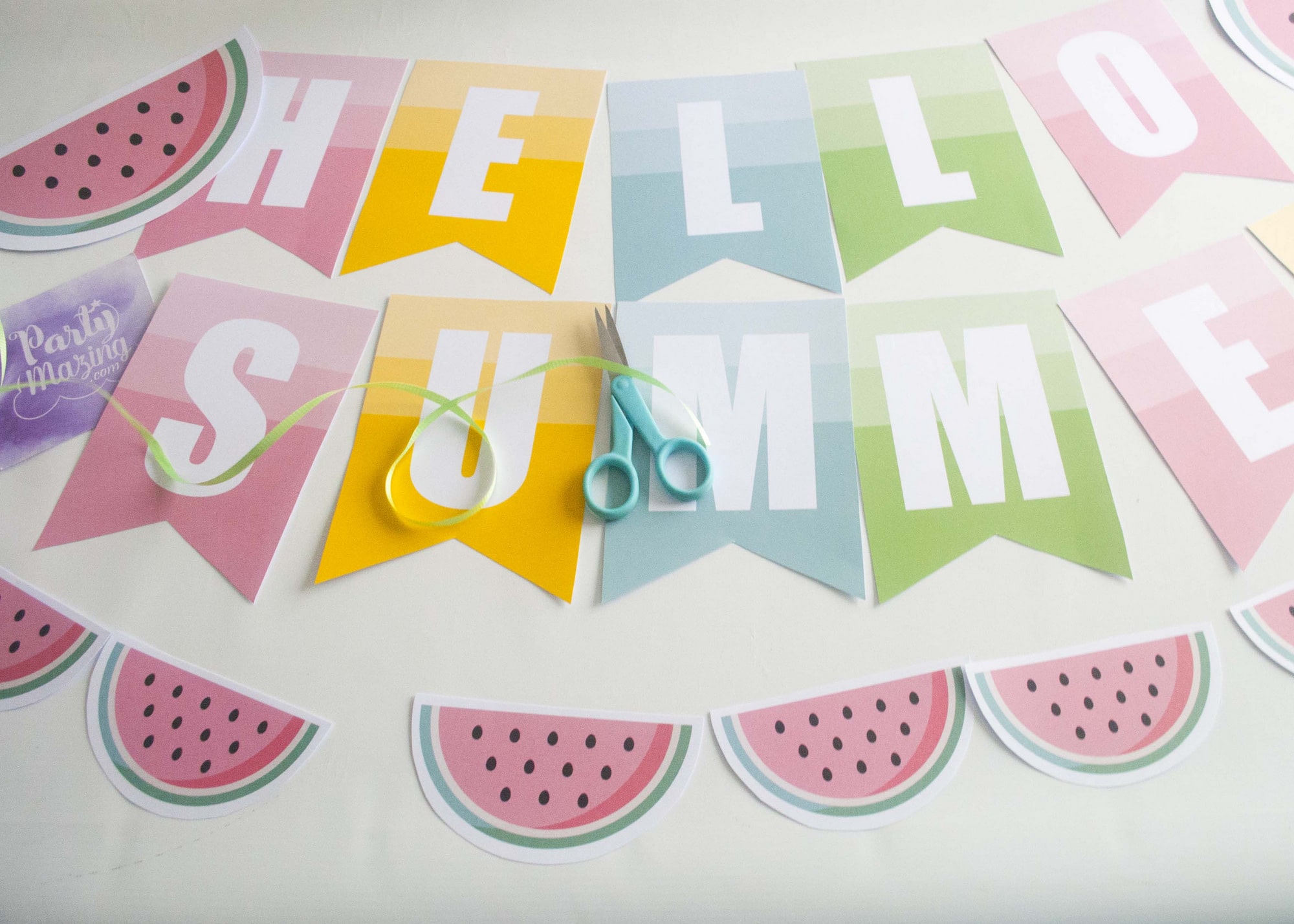 Hello Summer Watermelon Printable Party Set – Partymazing.com