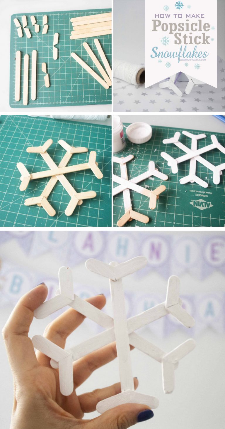 How to make Popsicle Stick Snowflakes – Partymazing.com