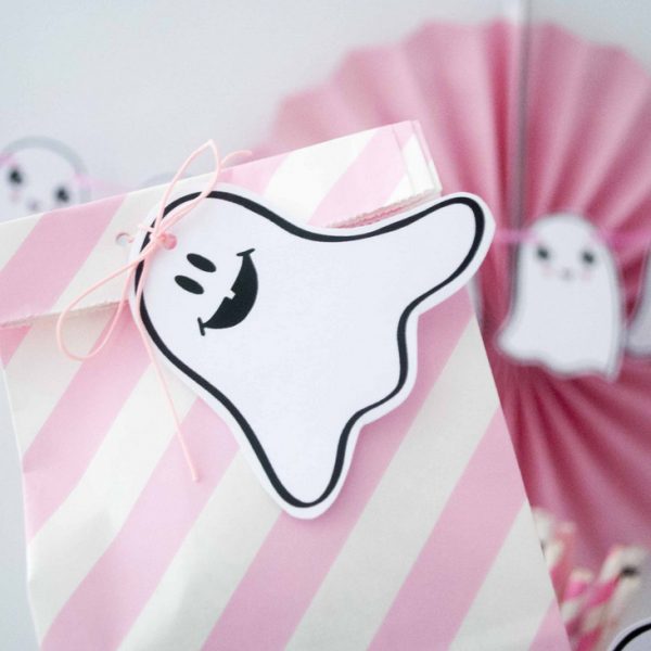 Pink Halloween Little Ghost Printable Decor | PK20 | E378 – Partymazing.com