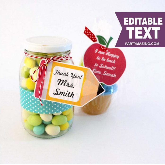 Apple and Pencil Printable Appreciation Tag E156 – Partymazing.com