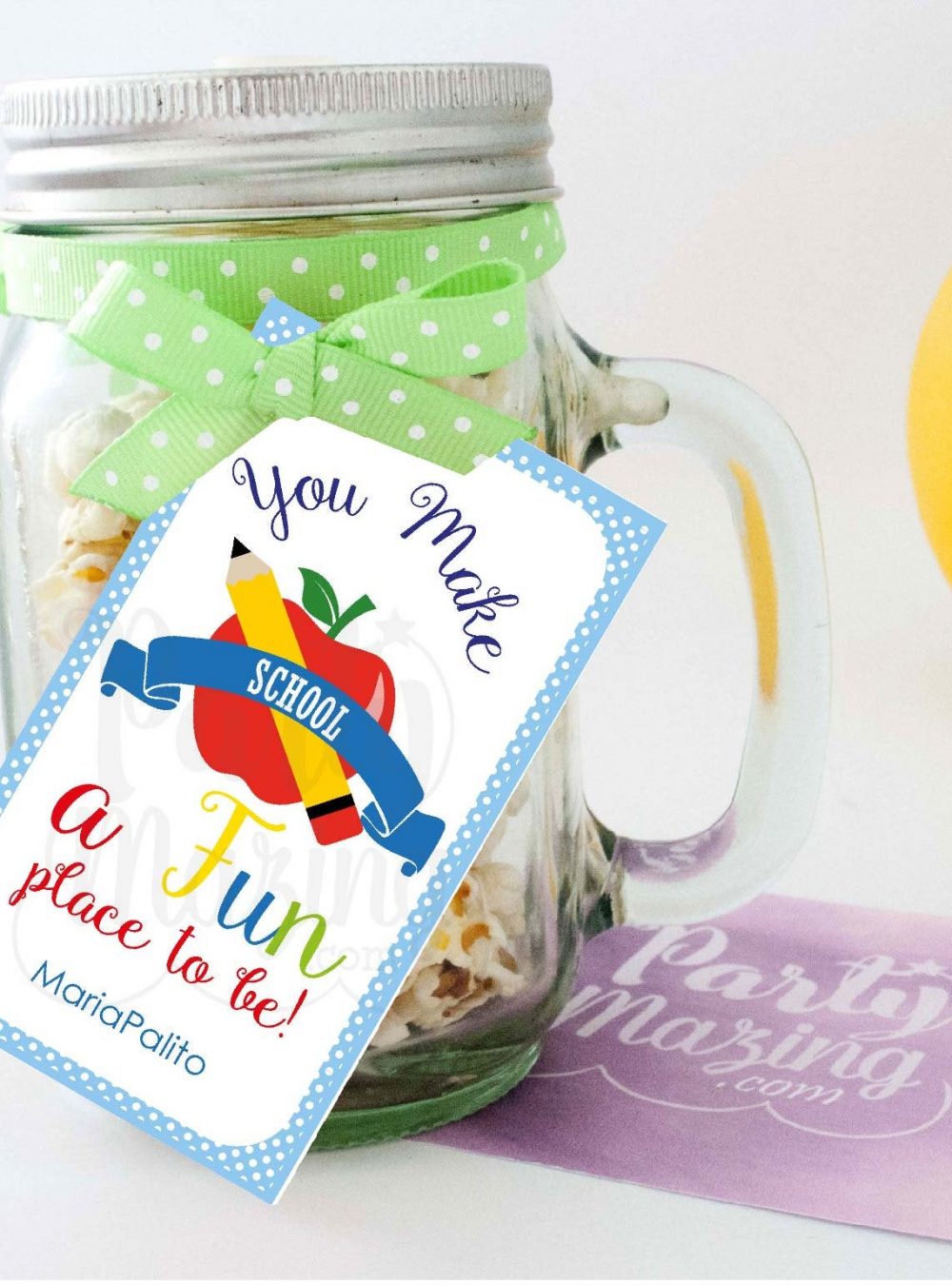 School a Fun Place Printable Gift Thank You Tag | PK12| E114 – Partymazing
