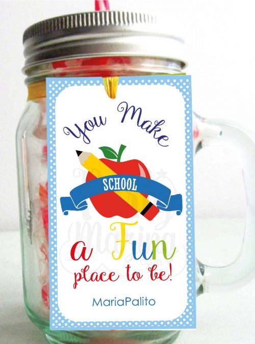 School a Fun Place Printable Gift Thank You Tag | PK12| E114 – Partymazing