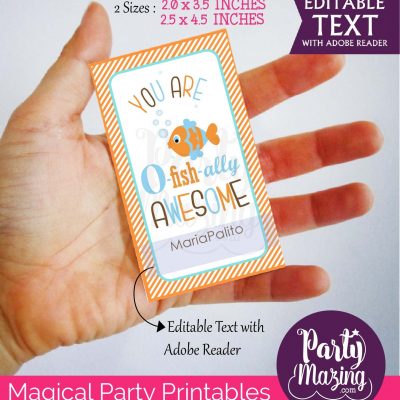 You Are O-fish-ally Awesome Printable Thank You Tags |PK02| E075 ...