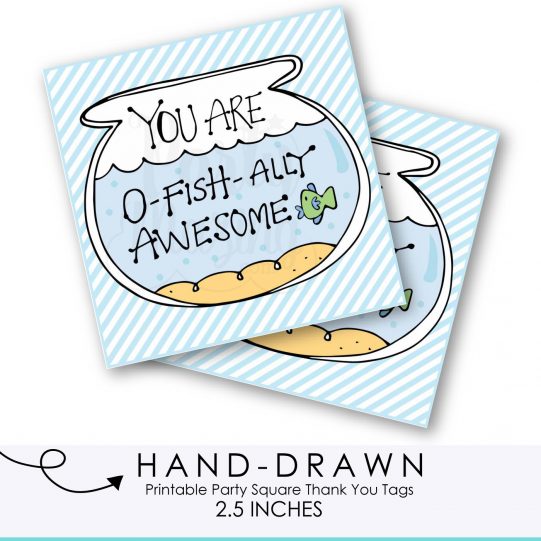 You are O-Fish-ally Awesome Printable Gift Tag | E246 - Partymazing
