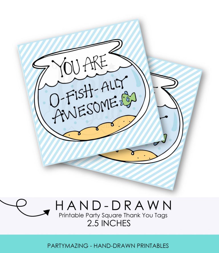 You are O-Fish-ally Awesome Printable Gift Tag | E246 – Partymazing