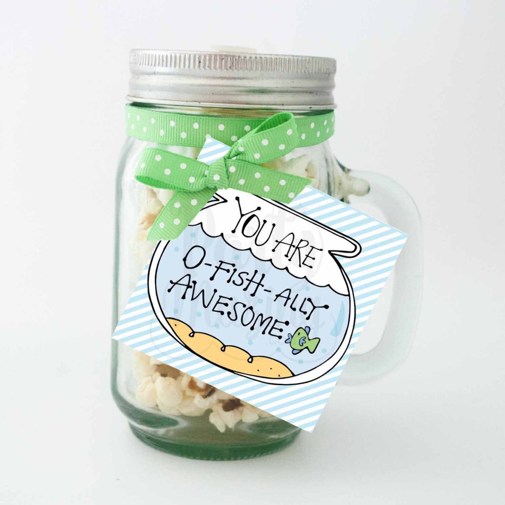 You are O-Fish-ally Awesome Printable Gift Tag | Fish Tag P003 ...