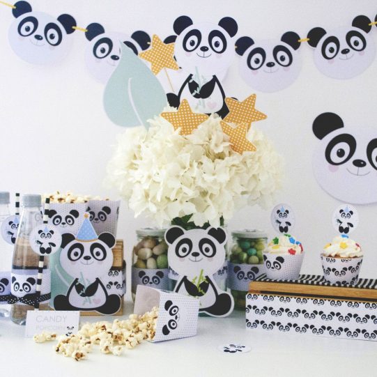Editable Panda Party Full Package Set for Baby Shower or Birthday Party ...