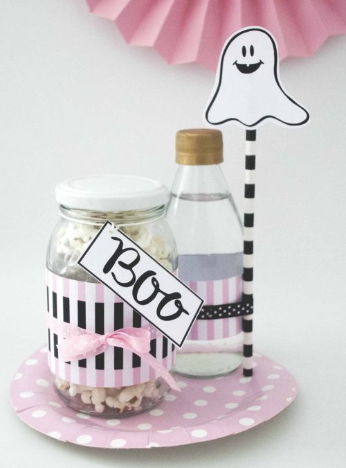 Pink Halloween Little Ghost Printable Decor | PK20 | E378 – Partymazing