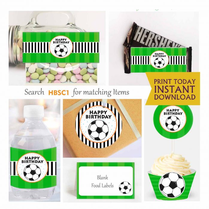 Printable Sport pack, Soccer Party Set | Futbol Soccer Birthday Party ...