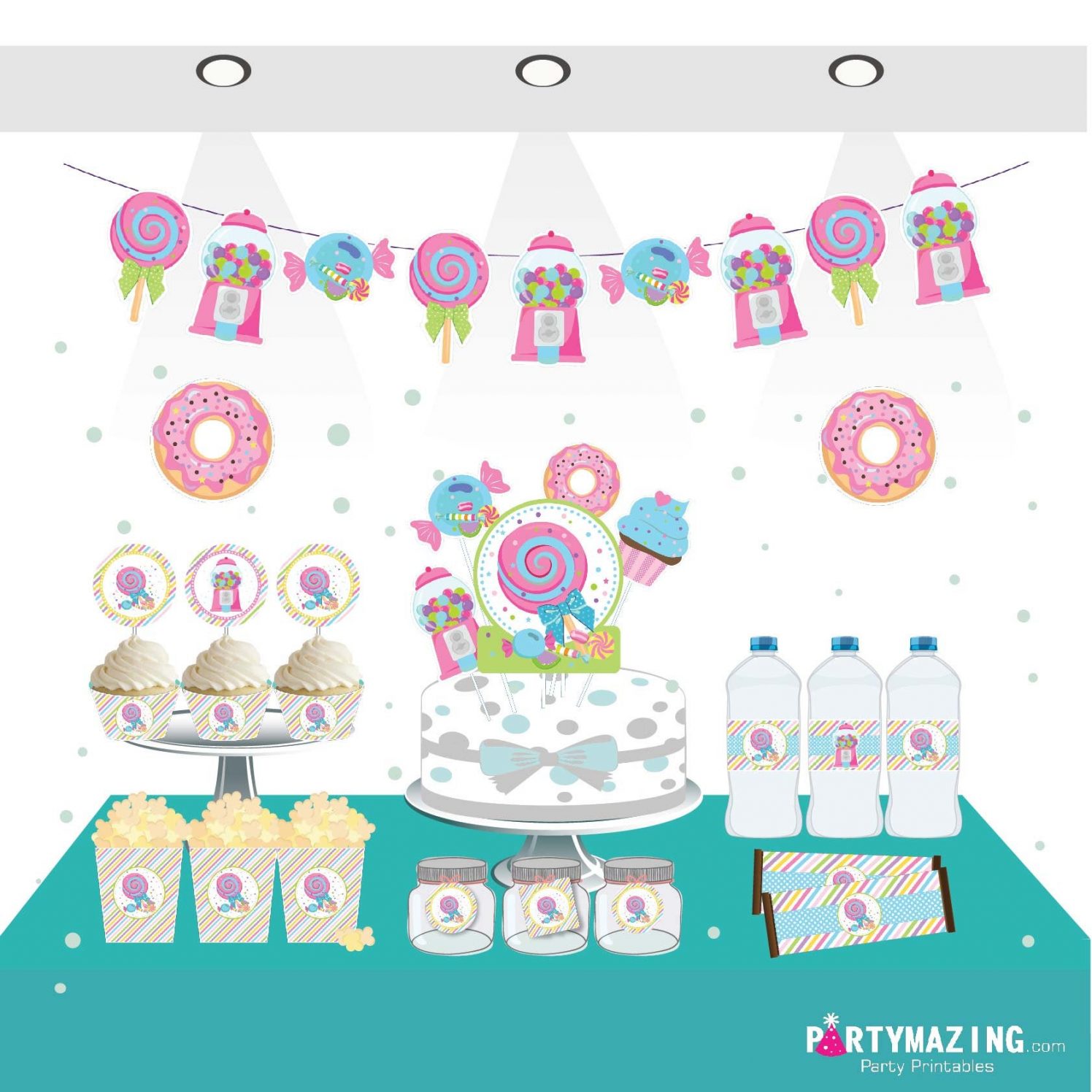 Printable Sweet Party Candyland Express Party Package | PK05| E181 ...