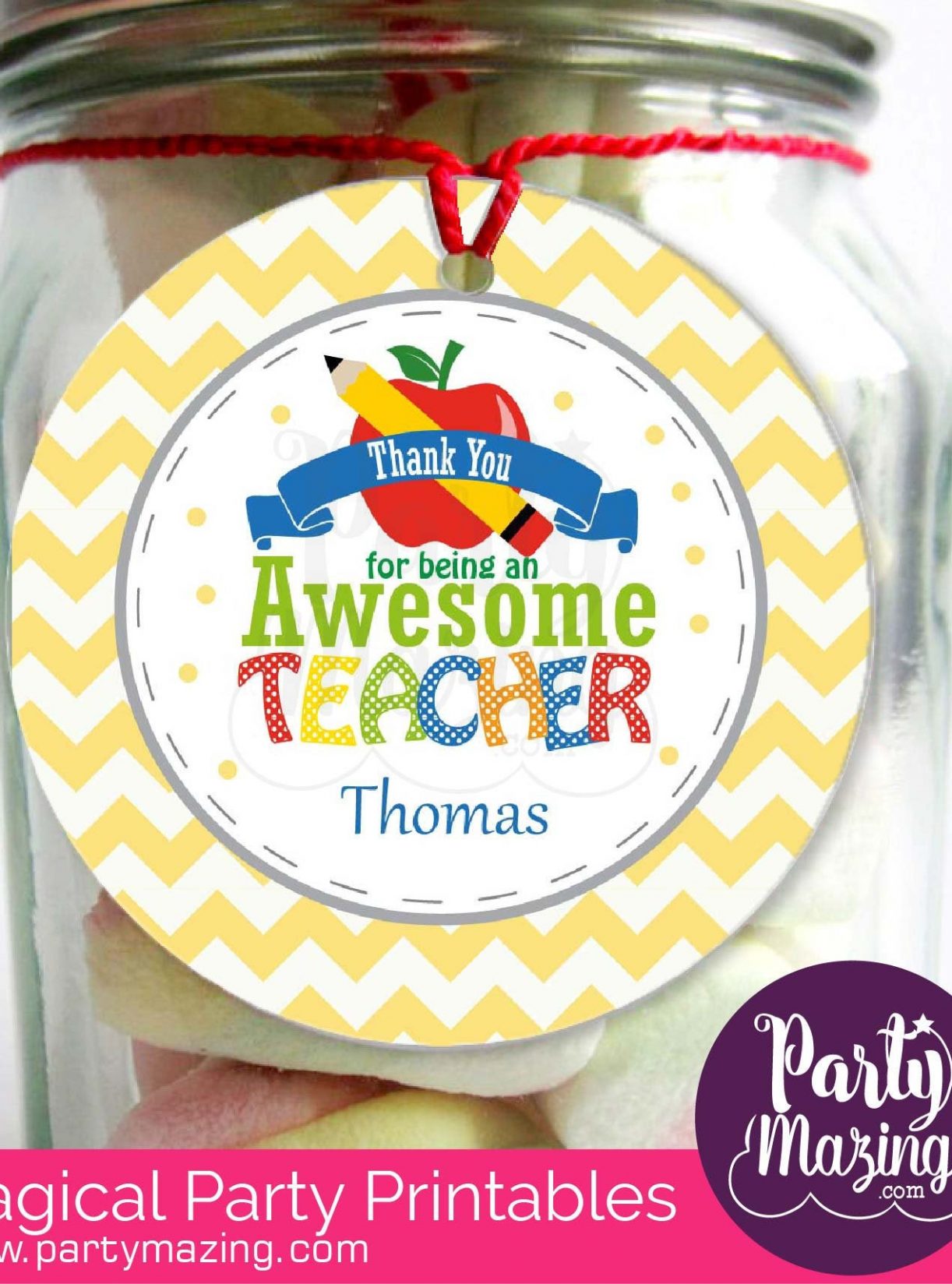 Awesome Teacher Printable Gift Tag | PK12| E117 – Partymazing