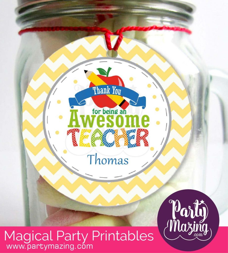 Awesome Teacher Printable Gift Tag | PK12| E117 – Partymazing.com