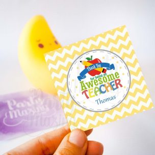 School Yellow Pencil Printable Gift Box P002 – Partymazing.com