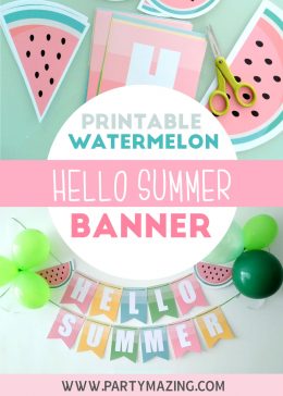 Hello Summer Watermelon Printable Party Set – Partymazing.com