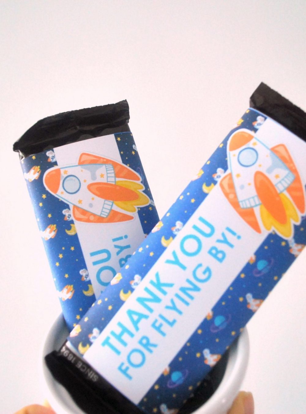 DIY Outer Space Chocolate Bar Wrappers by Partymazing