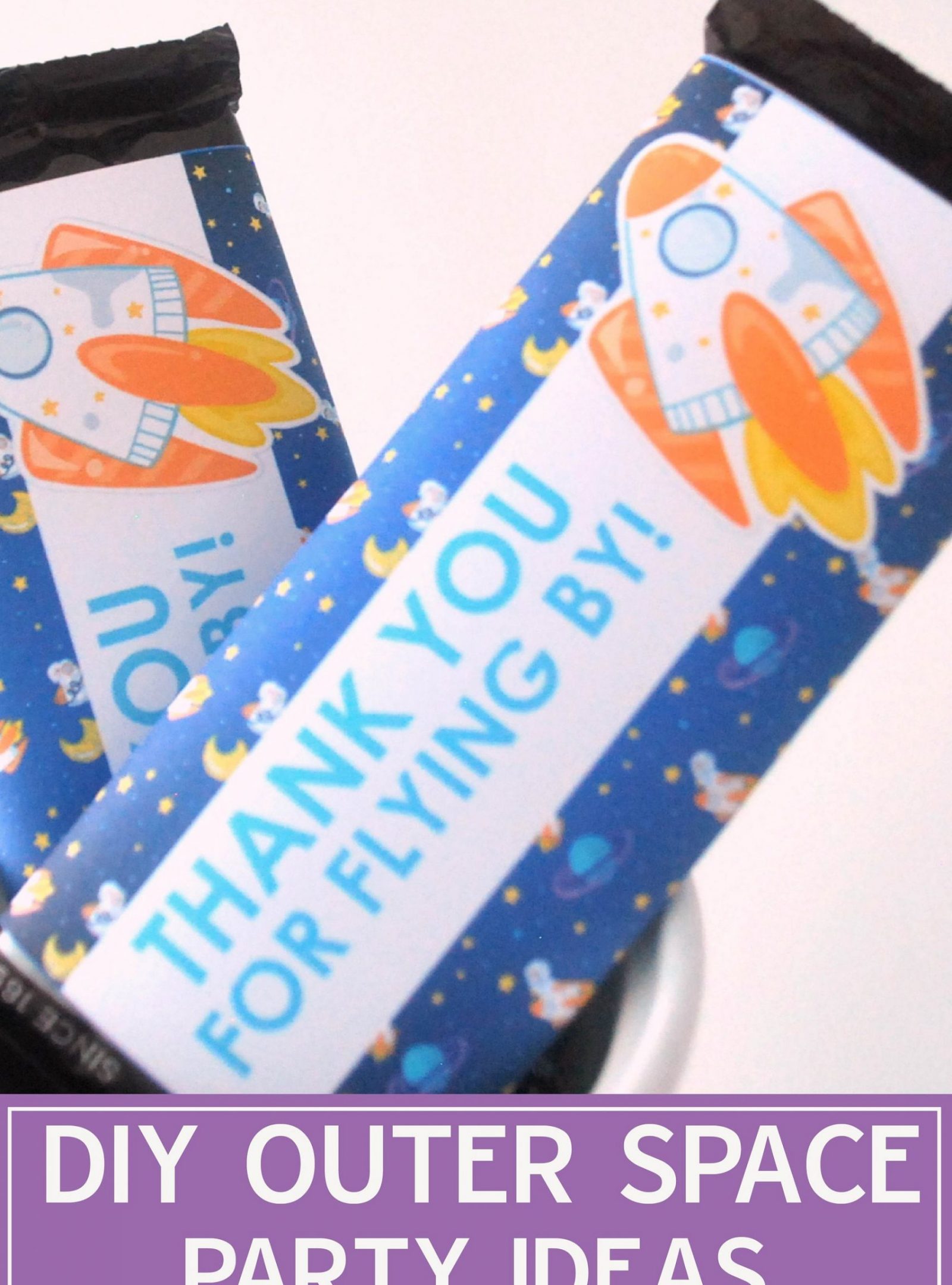 DIY Outer Space Chocolate Bar Wrappers by Partymazing