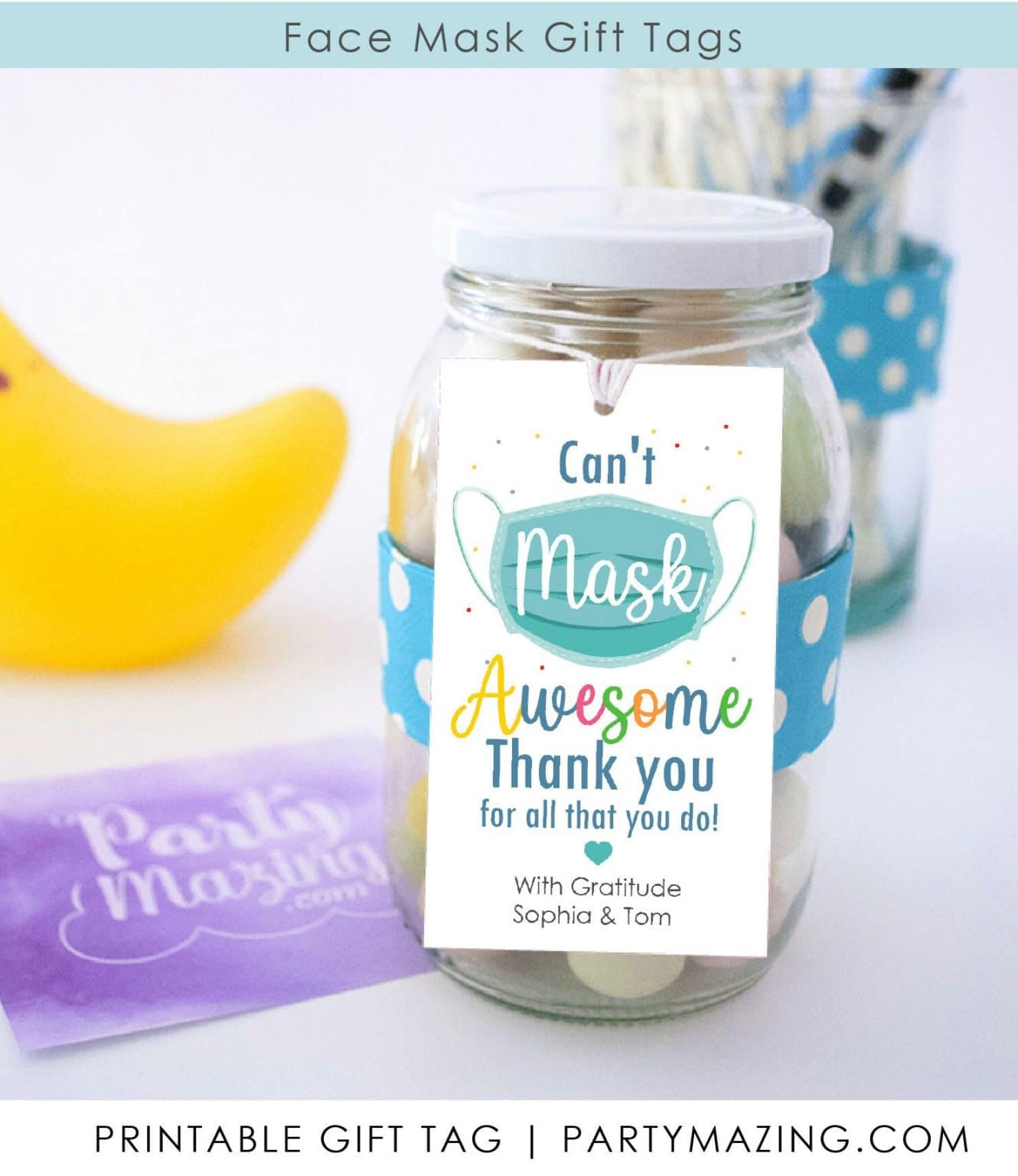 Can’t mask Awesome Printable Gift Tag E569 – Partymazing