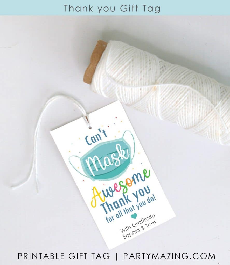 Can’t mask Awesome Printable Gift Tag E569 – Partymazing.com