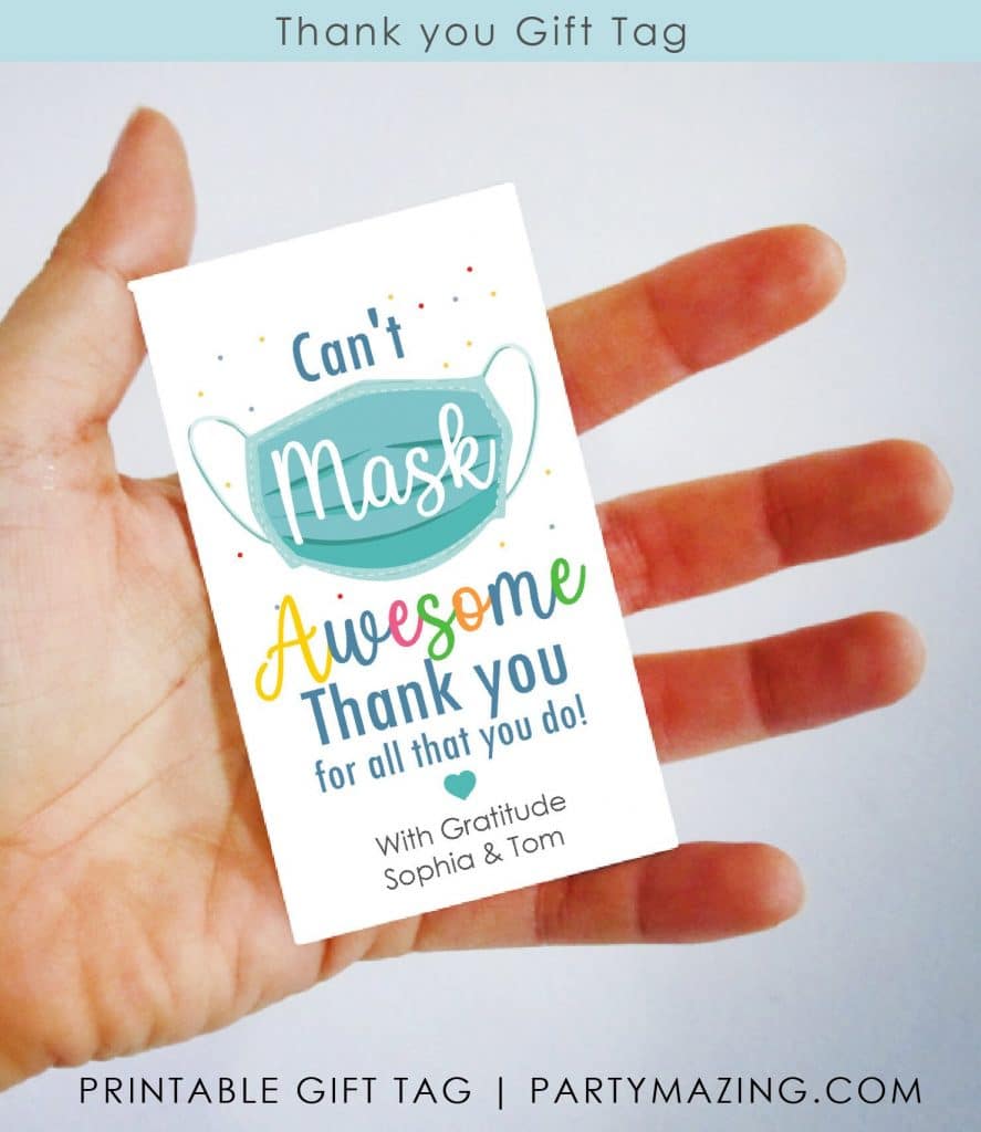 Can’t mask Awesome Printable Gift Tag E569 – Partymazing.com