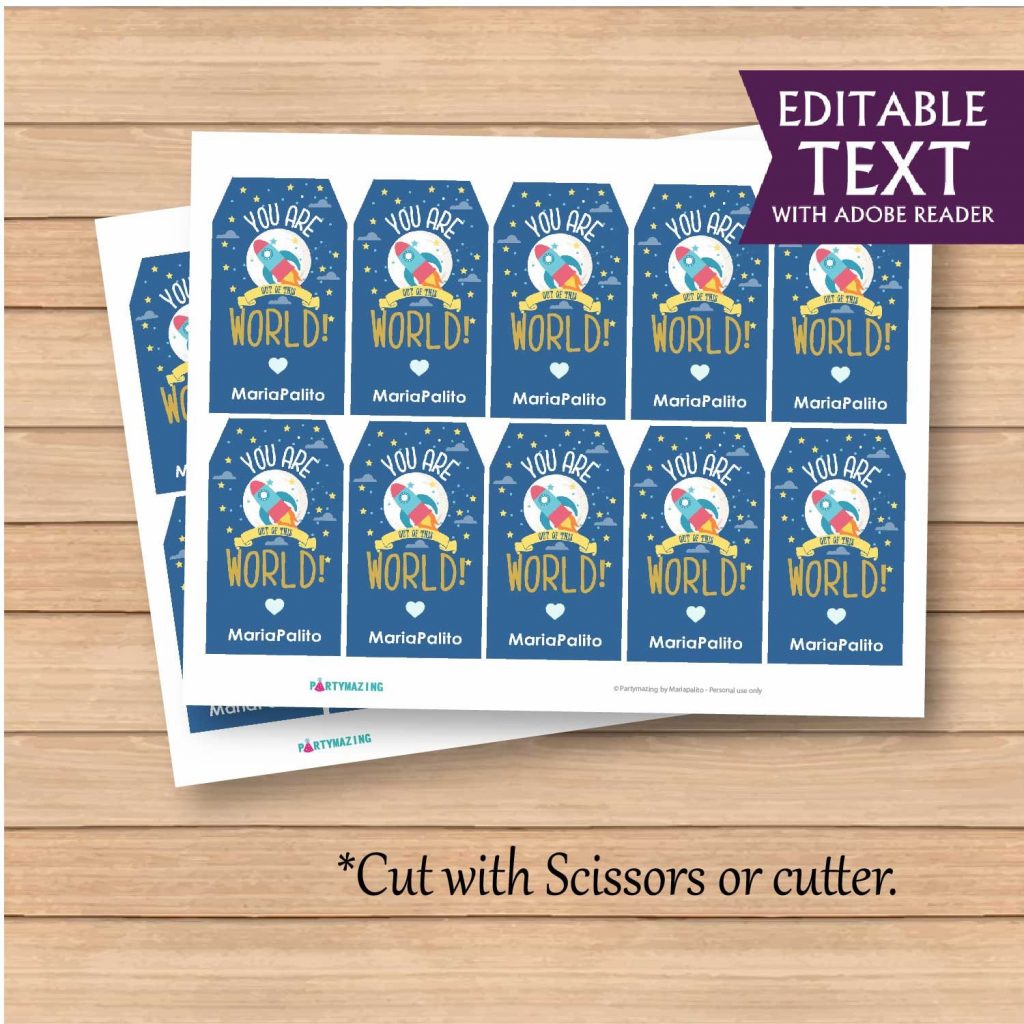 You are out of this World Printable Gift Tag | E070 – Partymazing.com